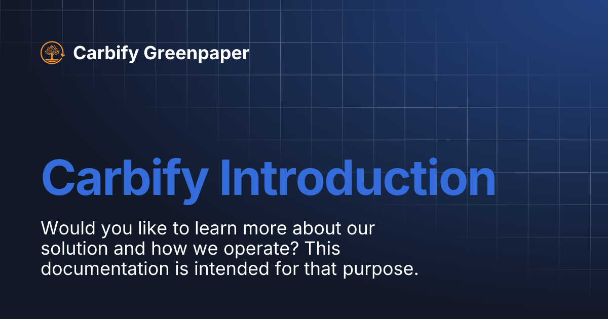 Carbify Introduction | Carbify Greenpaper